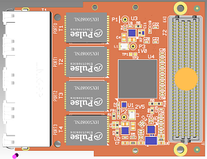 Quad RJ45 Ethernet FMC Module